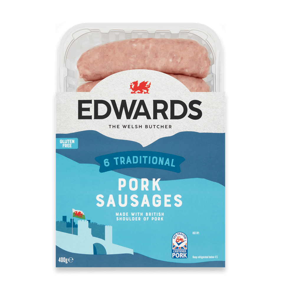 6 Traditional Pork Sausages Edwards